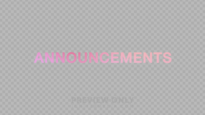 Scattered Light - Announcements - Title Graphics | MYK Scattered Light - Announcements - Title Graphics | MYK